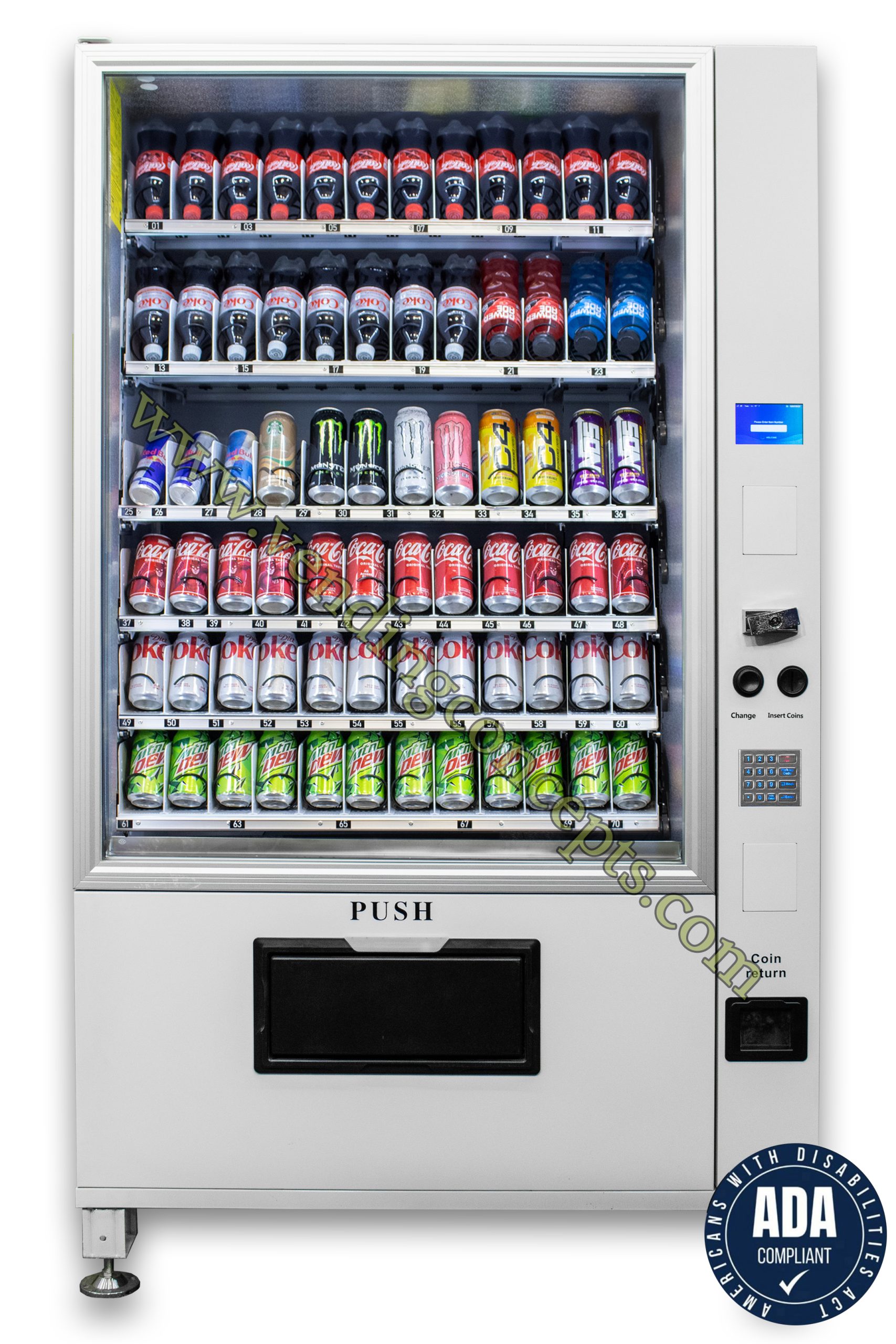 VC 7212-5D ADA White - Vending Concepts