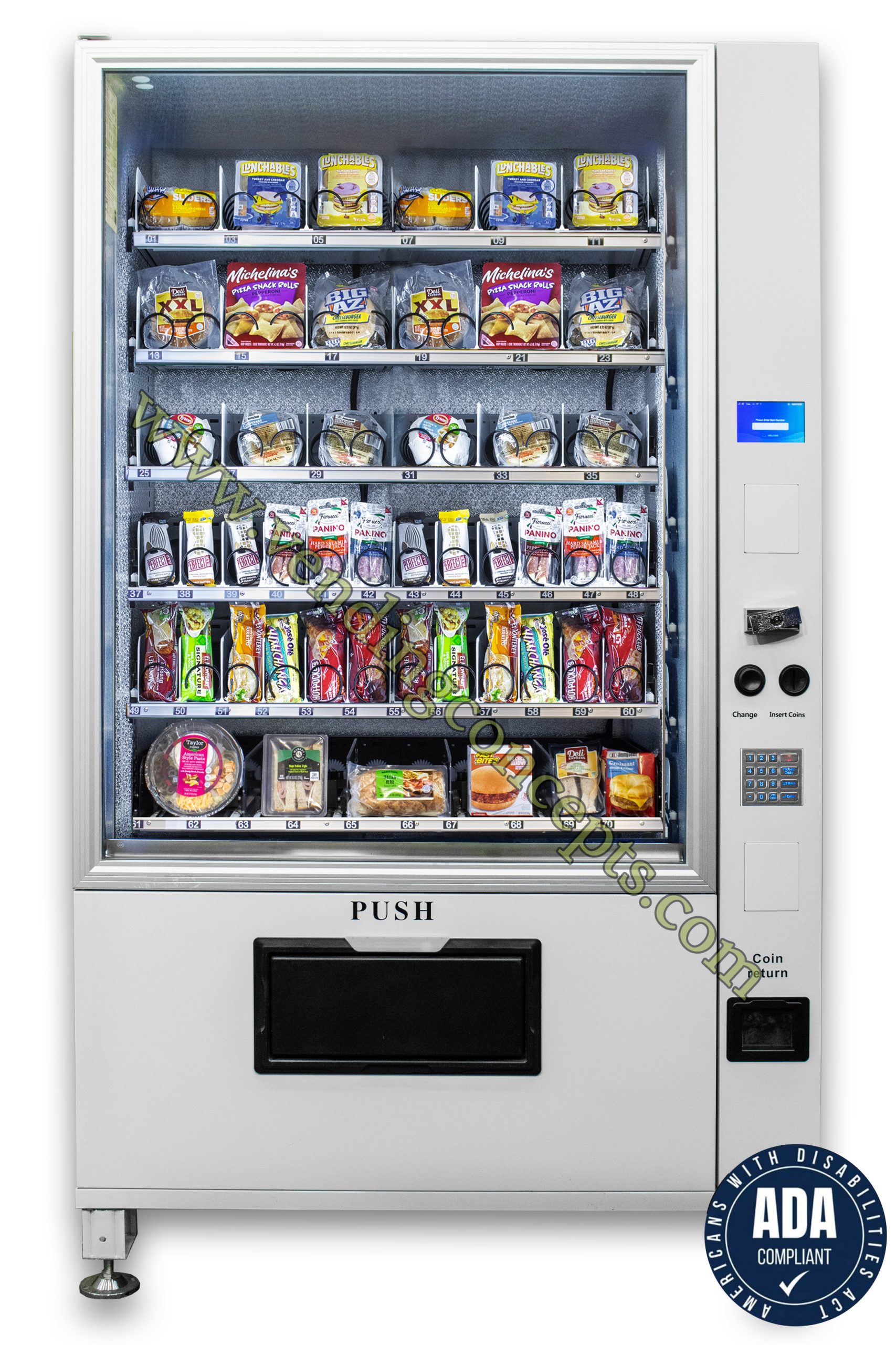 VC 7212-5F ADA White - Vending Concepts