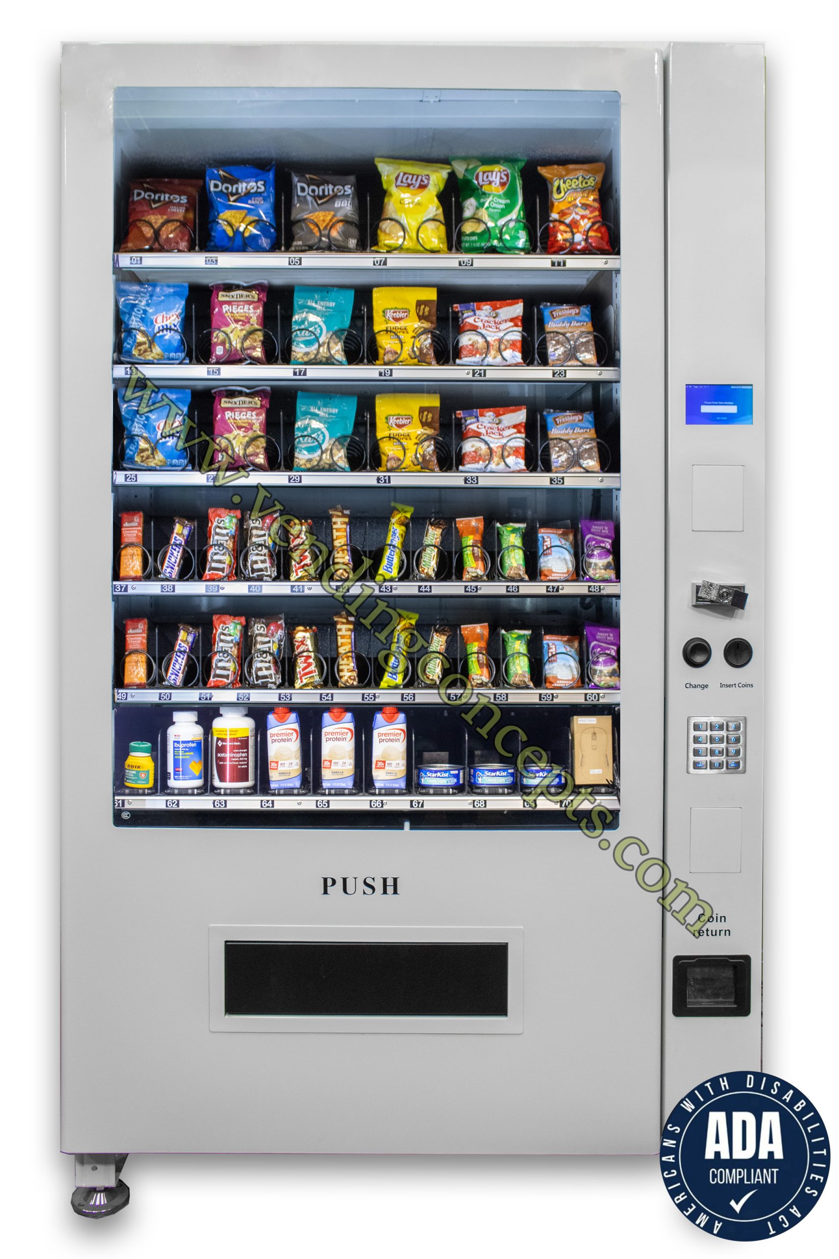 VC 8012-5S ADA White - Vending Concepts